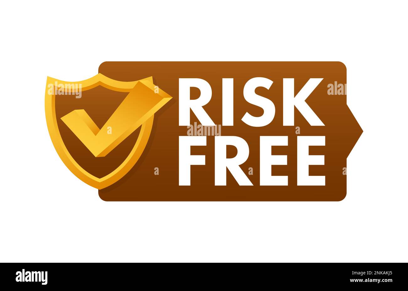 Risk free, guarantee label on white background. Vector stock ...