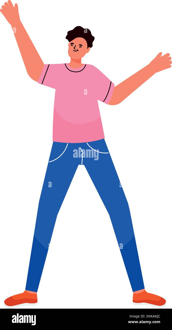 happy man celebrating Stock Vector Image & Art - Alamy