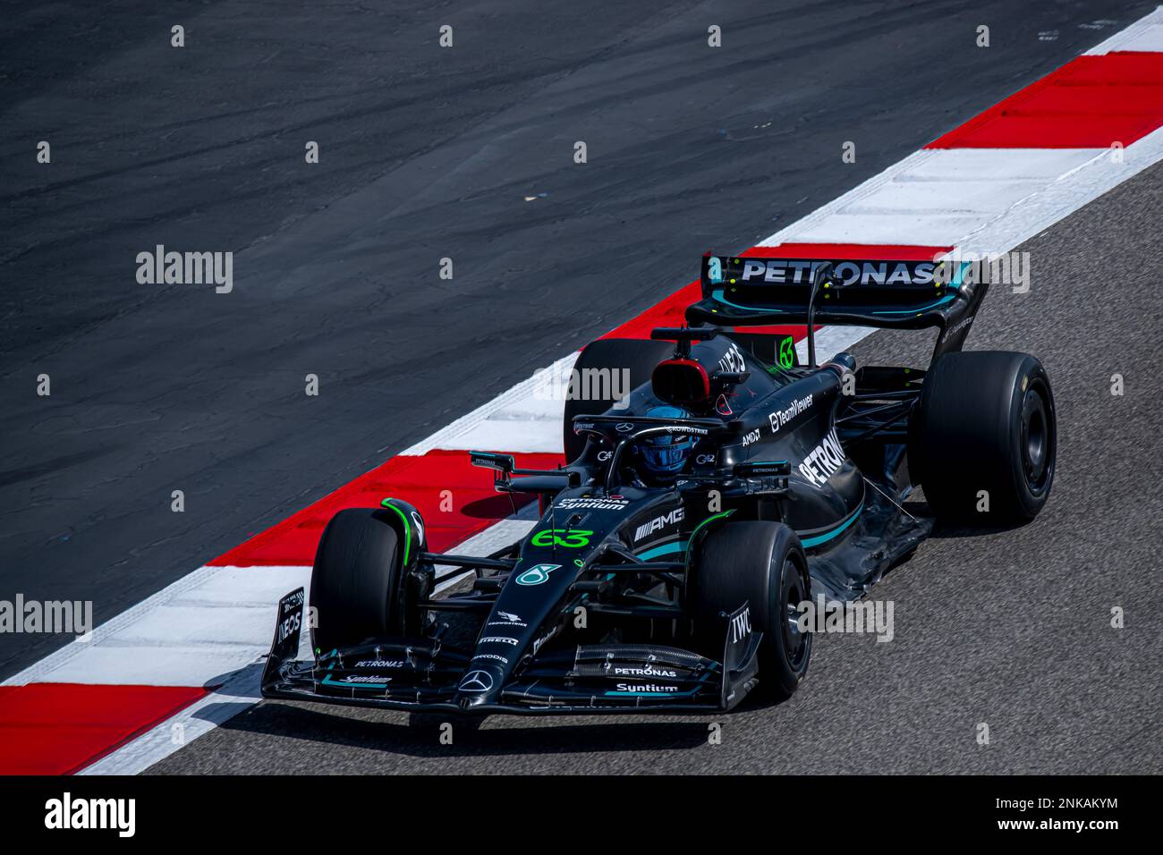 BAHRAIN INTERNATIONAL CIRCUIT, BAHRAIN - FEBRUARY 23: George Russell ...