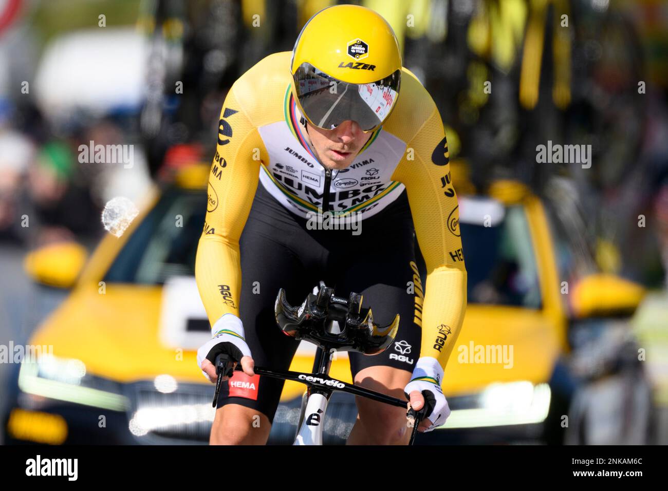 Rohan Dennis from Australia competes during the prologue, a 5,12 km ...