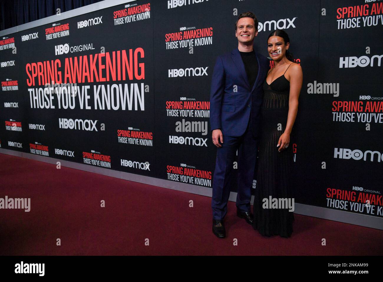 Photo by: NDZ/STAR MAX/IPx 2022 4/25/22 Jonathan Groff and Lea Michele ...