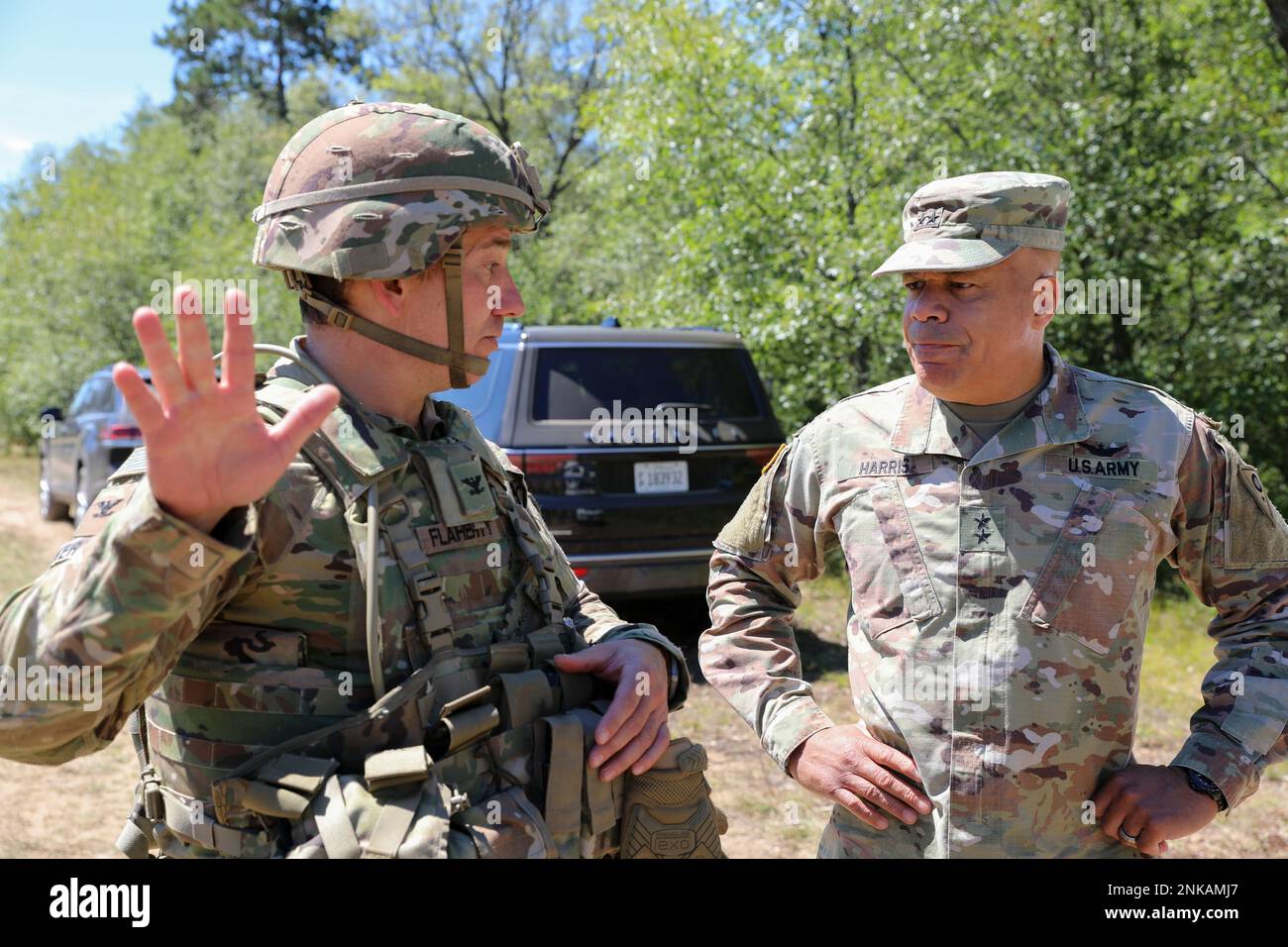 U.S. Army Col. Michael P. Flaherty, left, Commander of the 37th ...