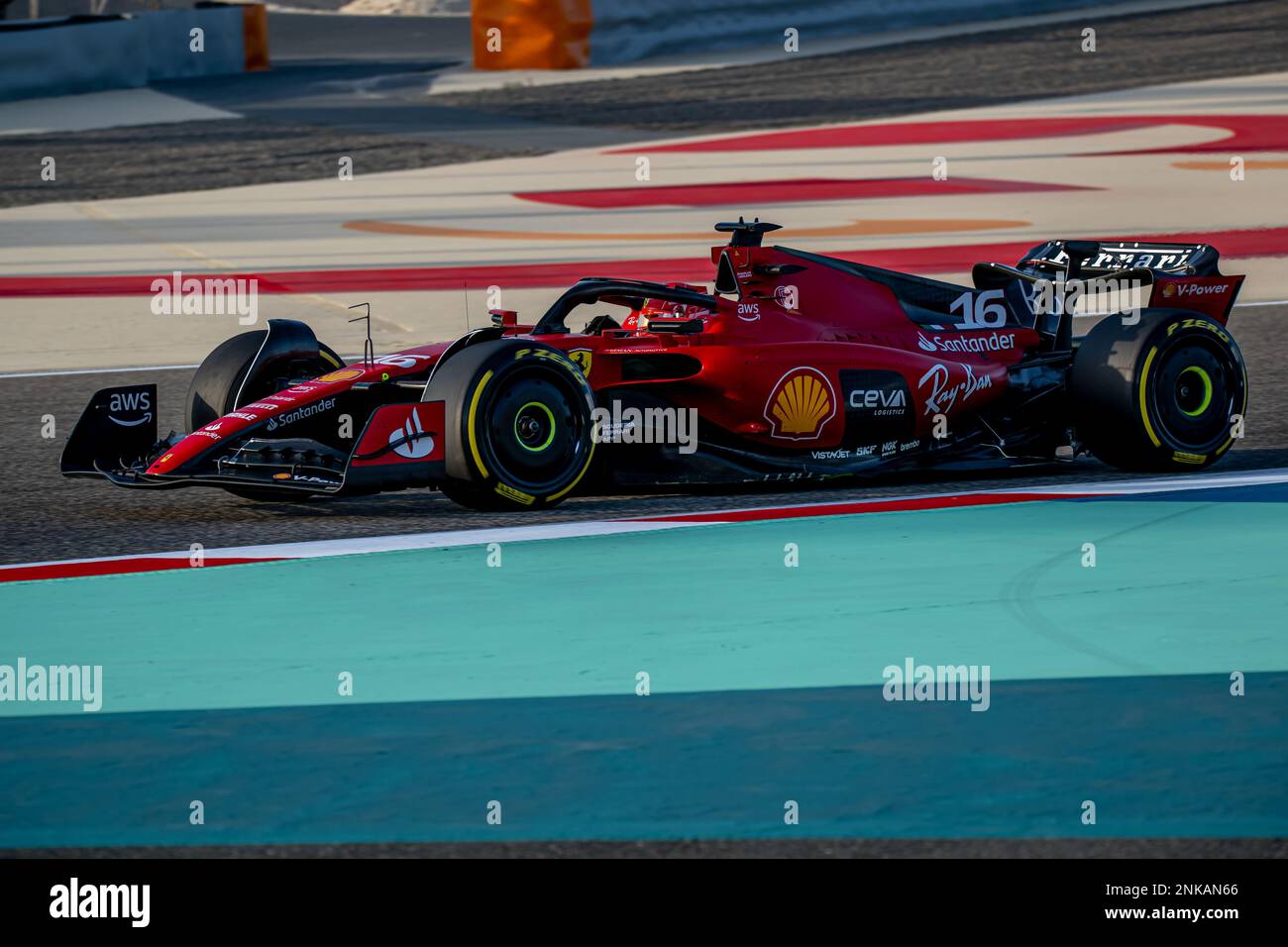 BAHRAIN INTERNATIONAL CIRCUIT, BAHRAIN - FEBRUARY 23: Charles Leclerc ...