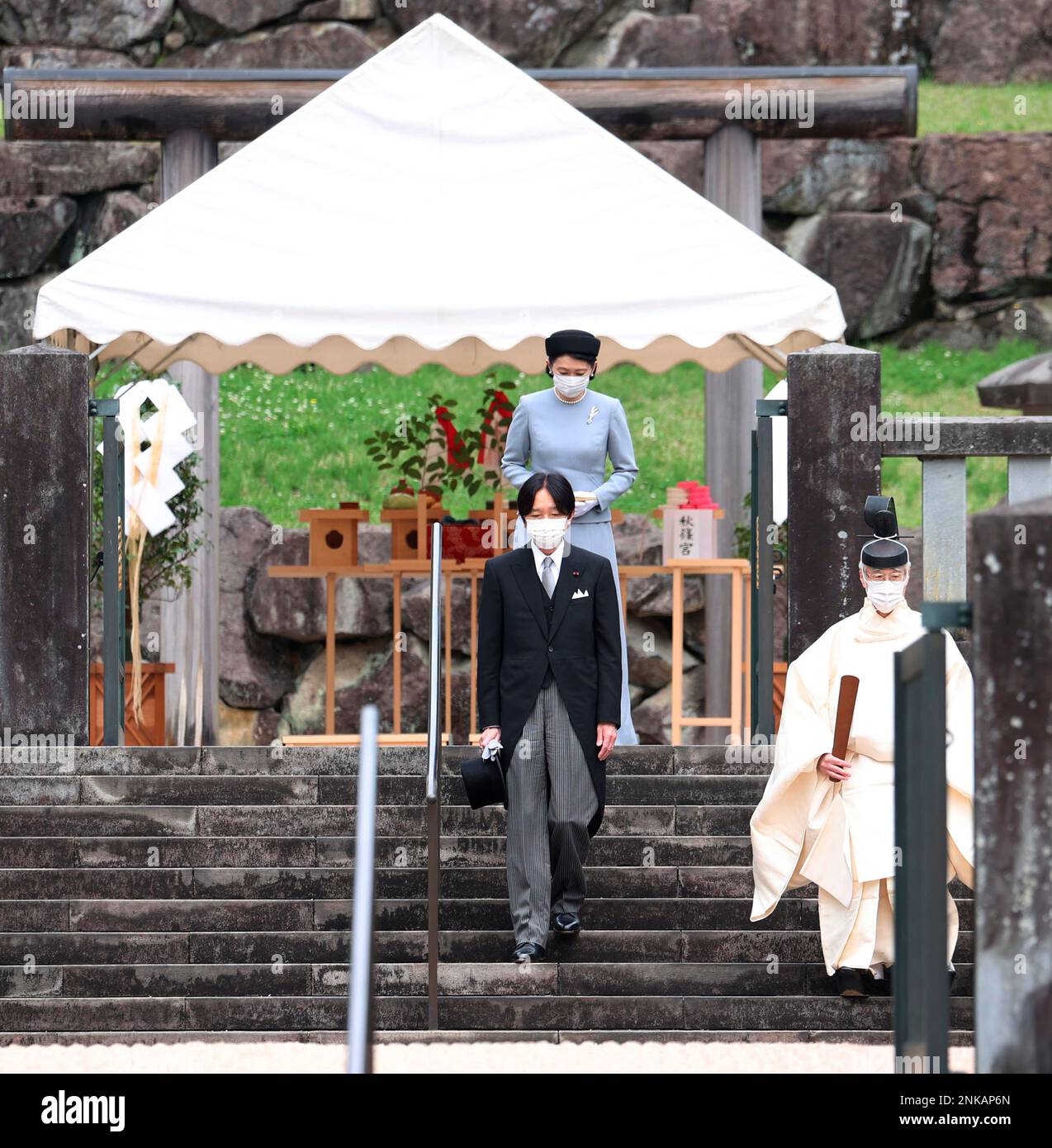 Japanese Crown Prince Akishino (Fumihito) and Crown Princess Kiko visit ...