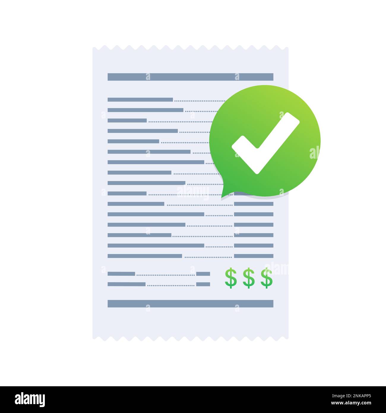 Success approved payment check mark. Vector stock illustration Stock ...