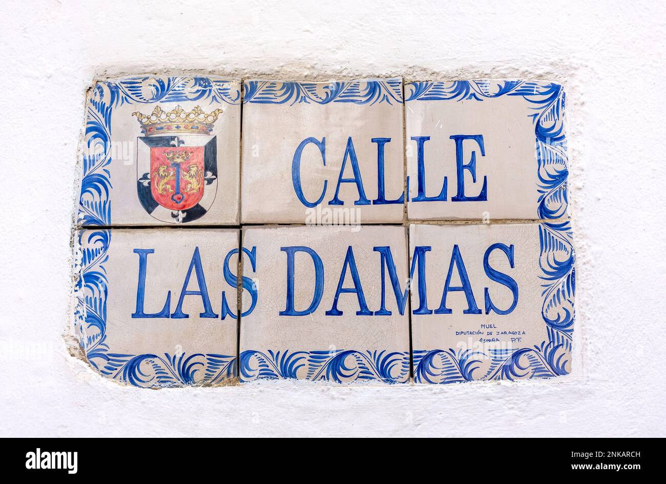Calle Las Damas ceramic street sign in Old Town, Santo Domingo ...