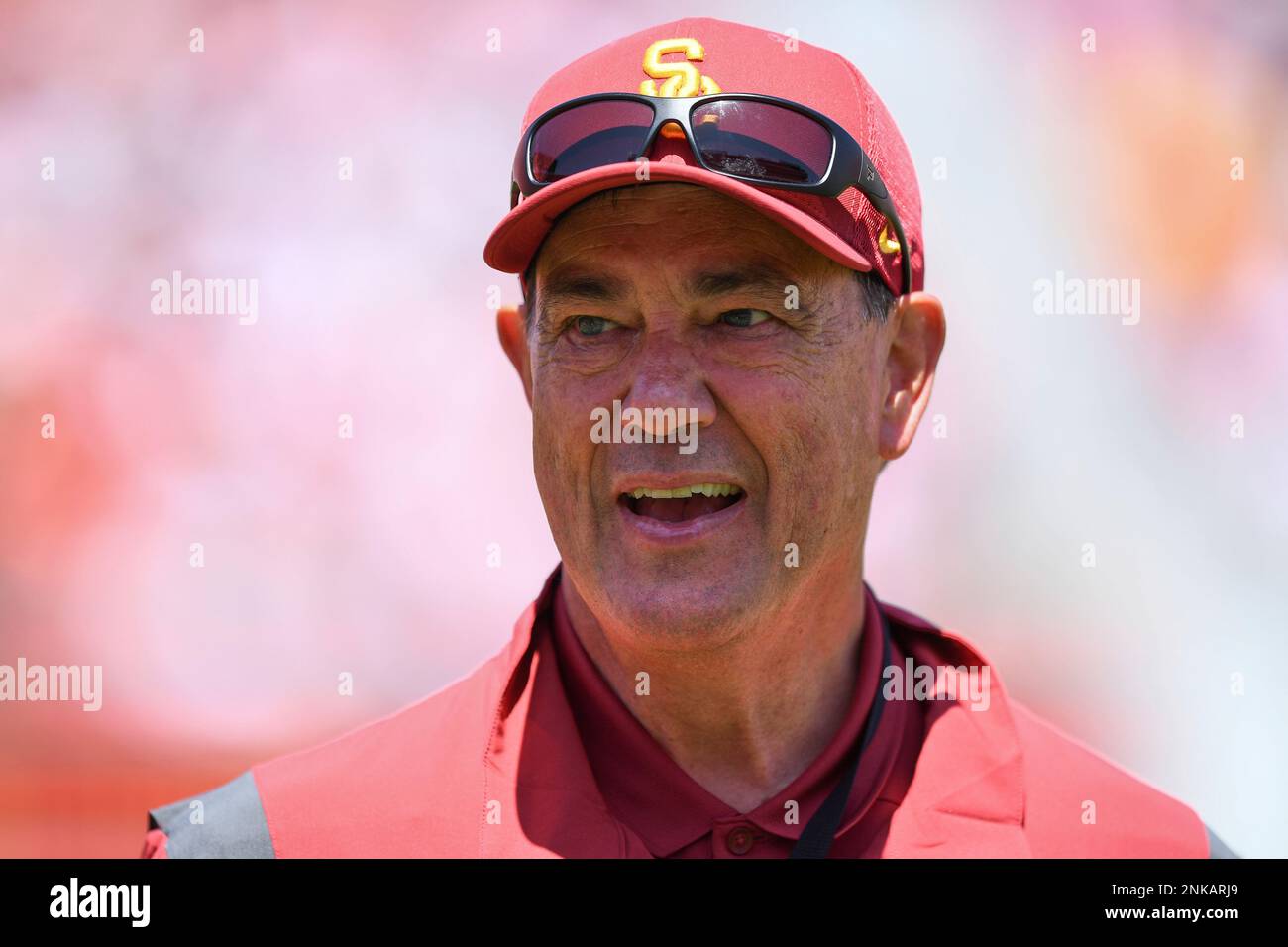 LOS ANGELES, CA - APRIL 23: USC athletic director Mike Bohn looks on ...