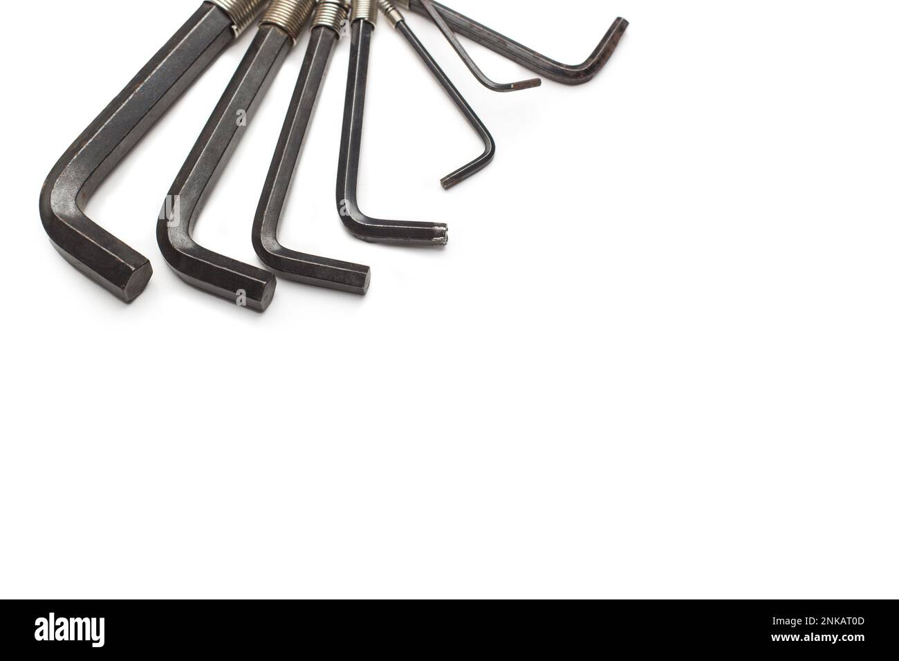 Allen keys on a white background with copy space Stock Photo - Alamy