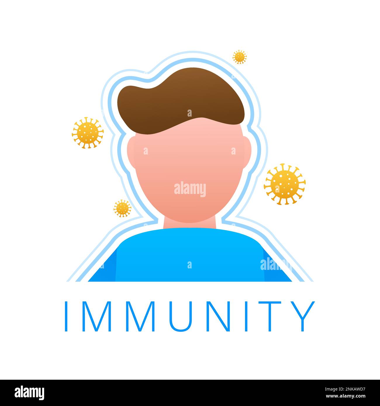 Immune System Concept Medical Shield Surrounded By Viruses And