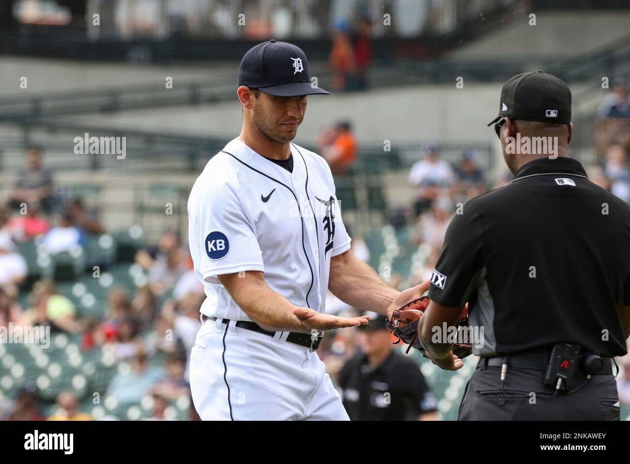 DETROIT, MI - APRIL 24: Detroit Tigers relief pitcher Jacob Barnes (50 ...