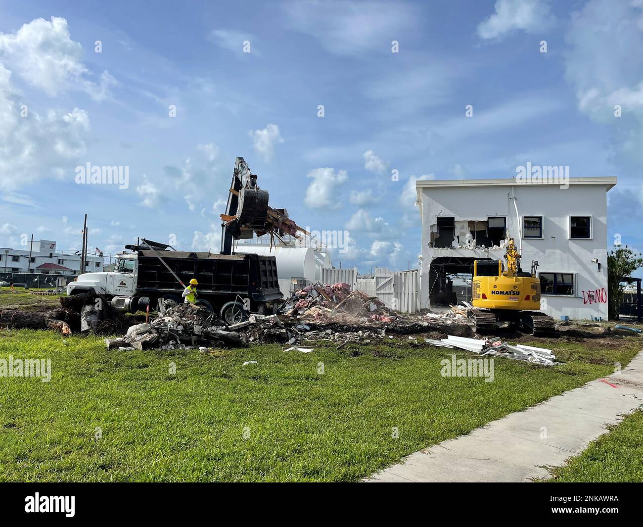 Demolition begins on the old small boat station for U.S. Coast Guard ...