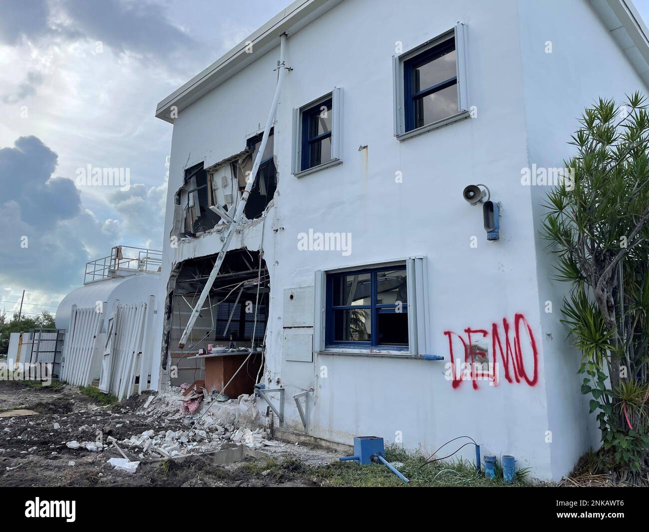 Demolition begins on the old small boat station for U.S. Coast Guard ...