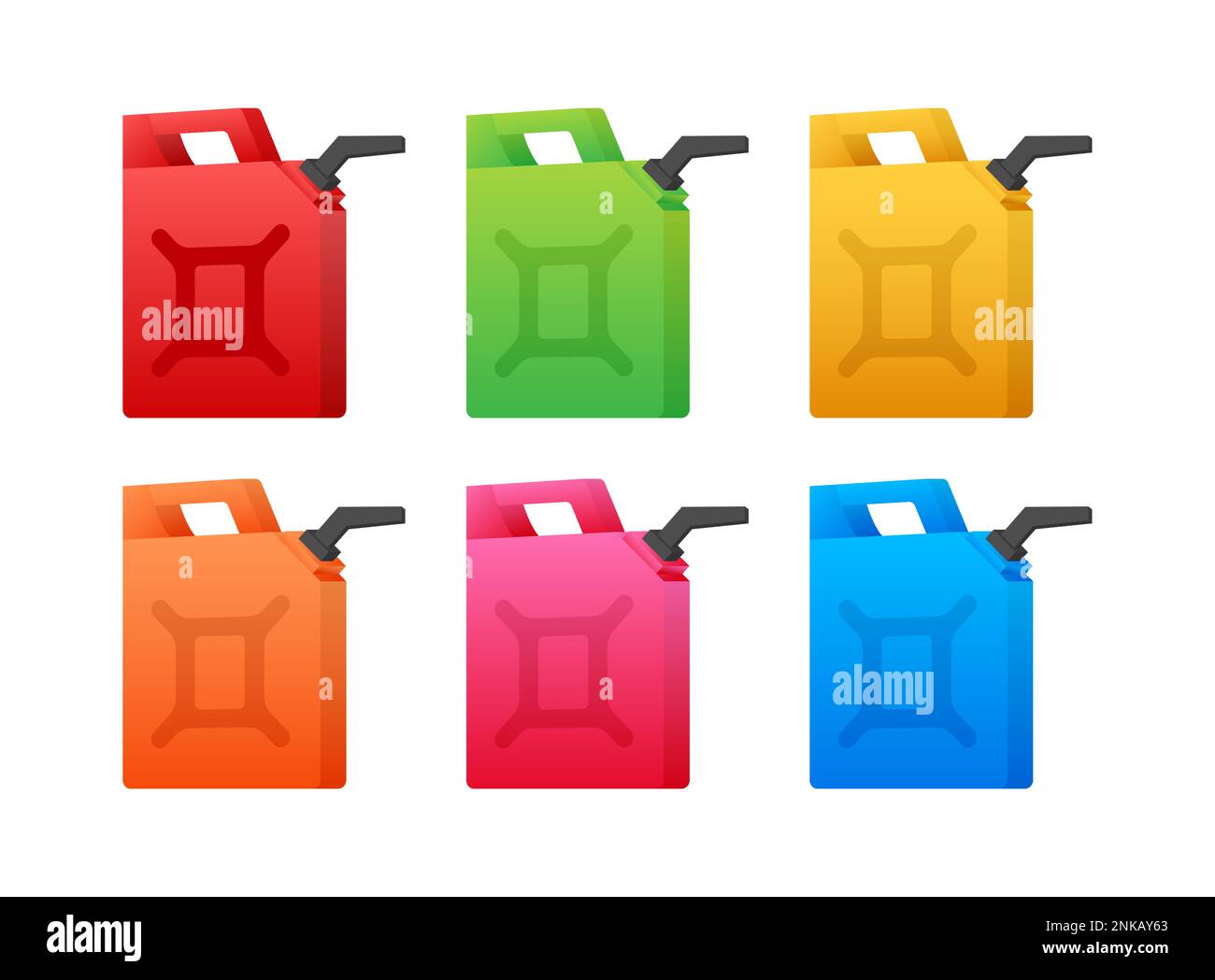 Diesel fuel. Red canister isolated on white background. Vector stock ... Diesel fuel. Red canister isolated on white background. Vector stock ...