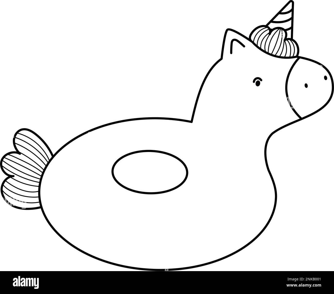 unicorn float doodle style Stock Vector Image & Art - Alamy