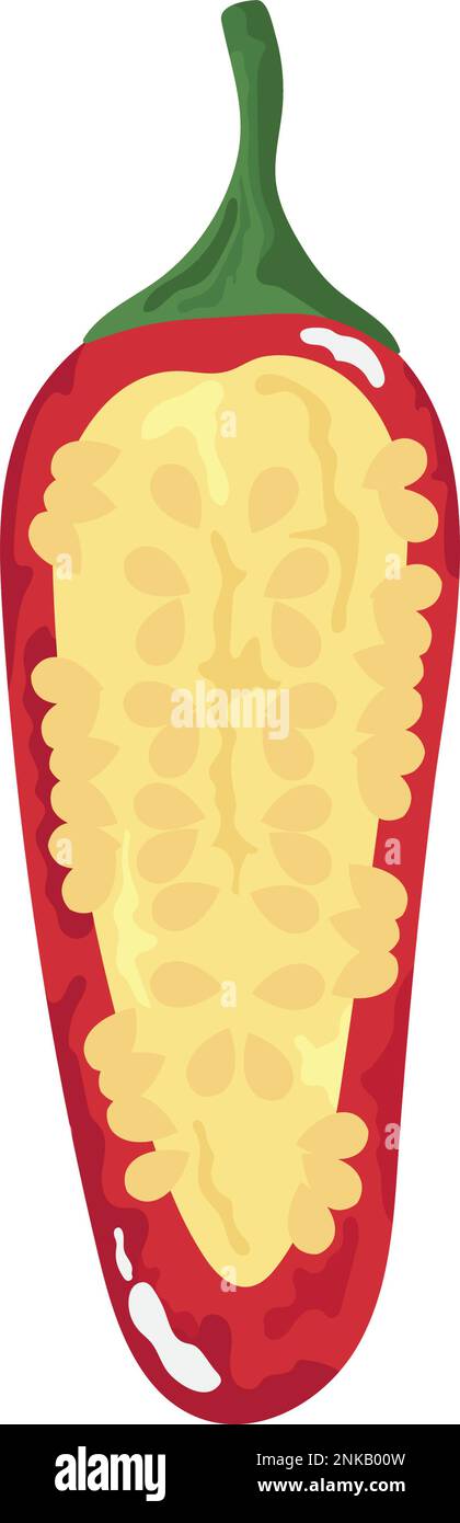 Half of red jalapeno Cut Out Stock Images & Pictures - Alamy