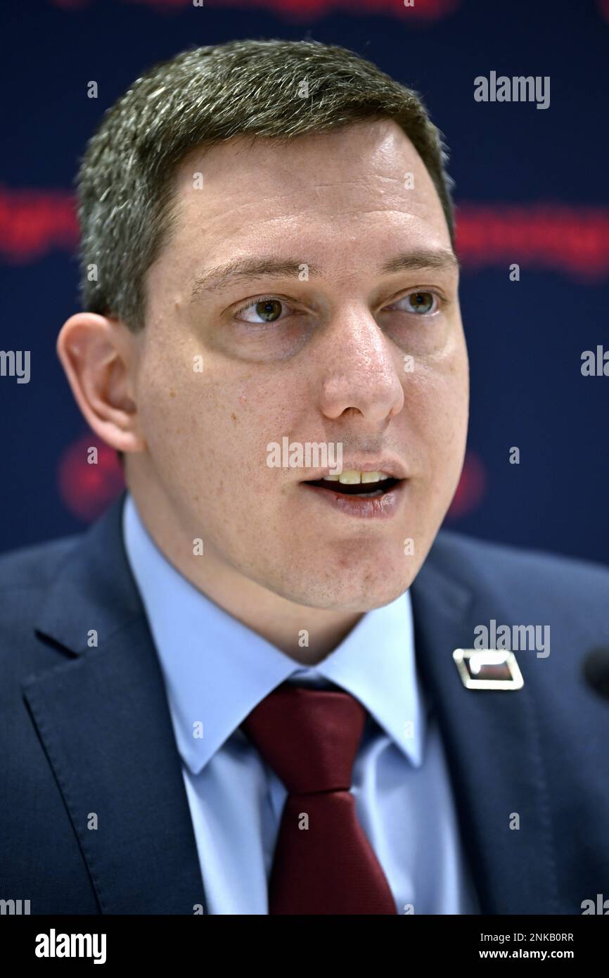 Bpost CFO a.i Koen Aelterman pictured during a press conference of ...