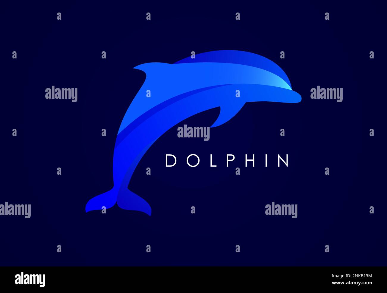 Modern Dolphin gradient logo. Fish logo design template. Seafood ...
