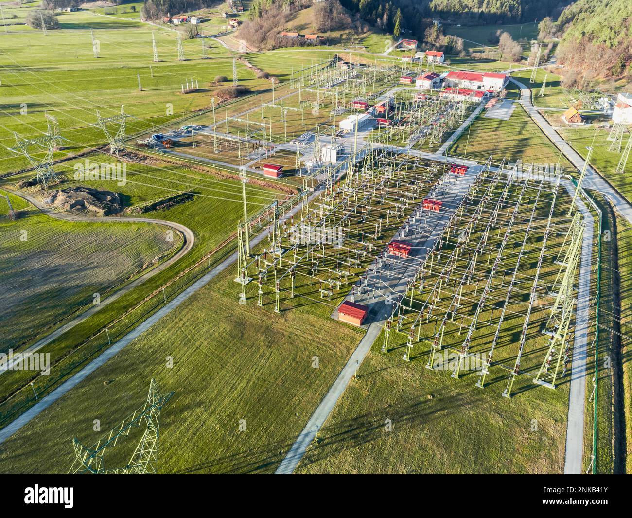 Substation transformer aerial hi-res stock photography and images - Alamy
