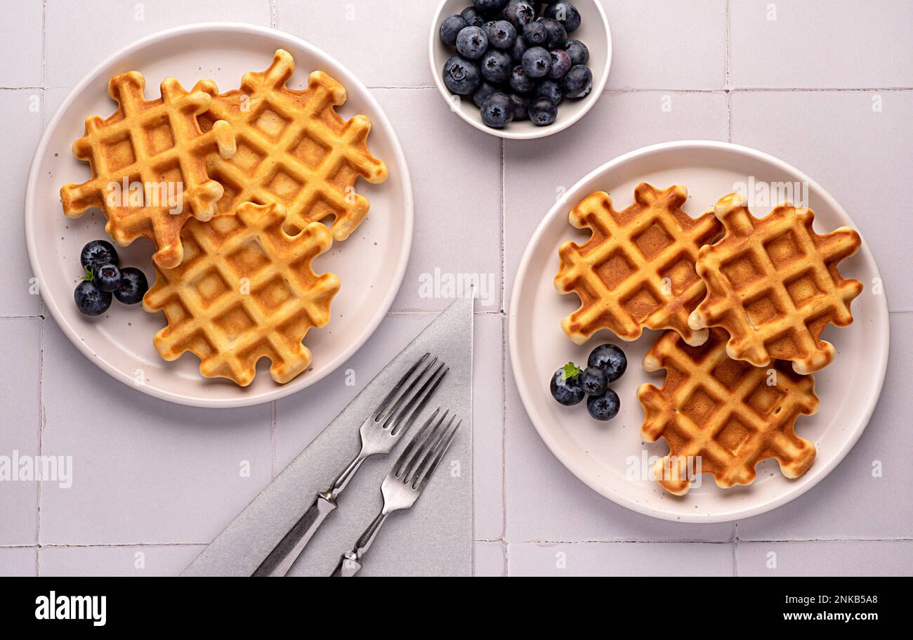 Food photography of waffles with blueberries, breakfast, belgian, snack ...
