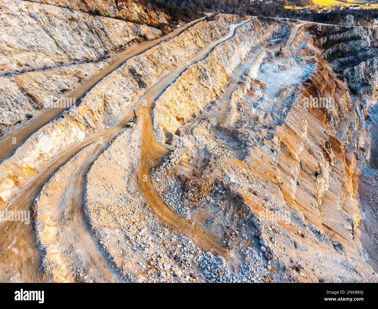 Aerial view open pit limestone hi-res stock photography and images - Alamy