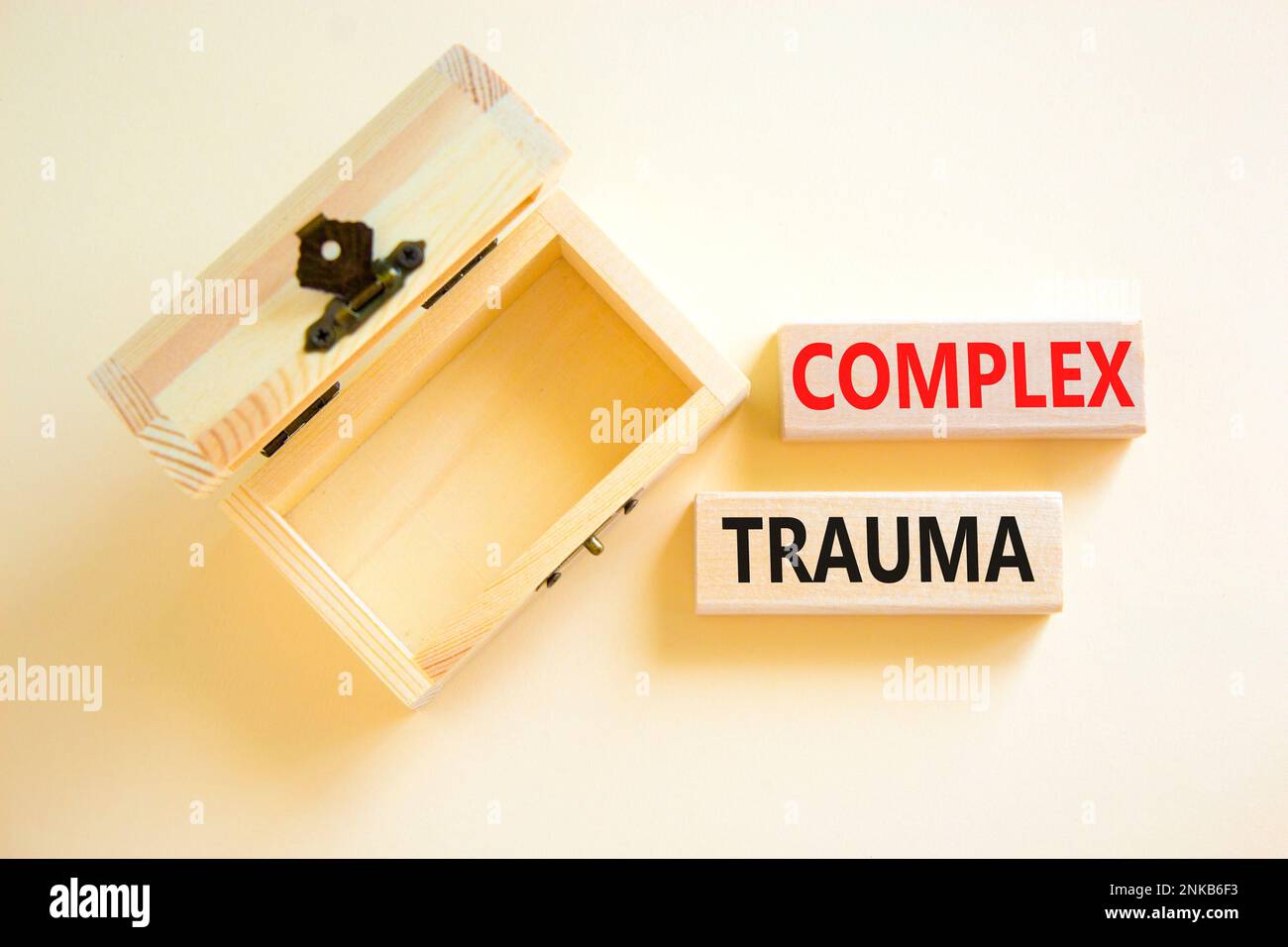 Complex trauma symbol. Concept words Complex trauma on wooden block ...