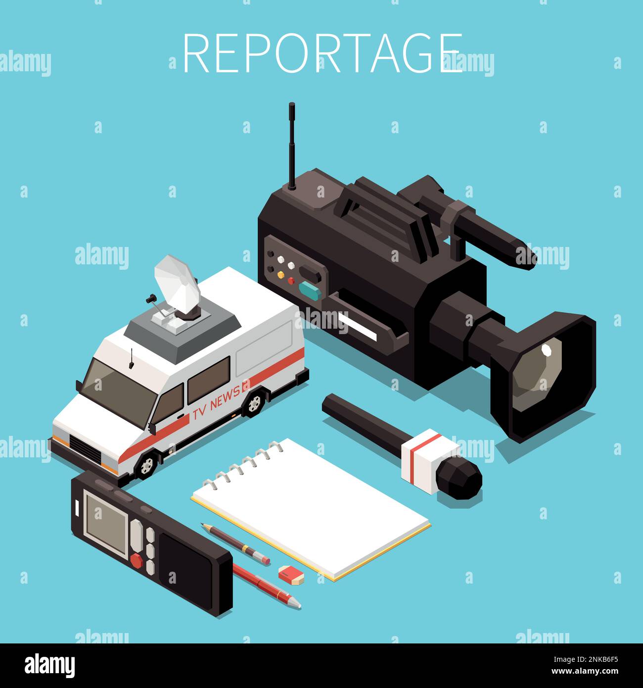 News media isometric concept set with journalist and reporters job ...