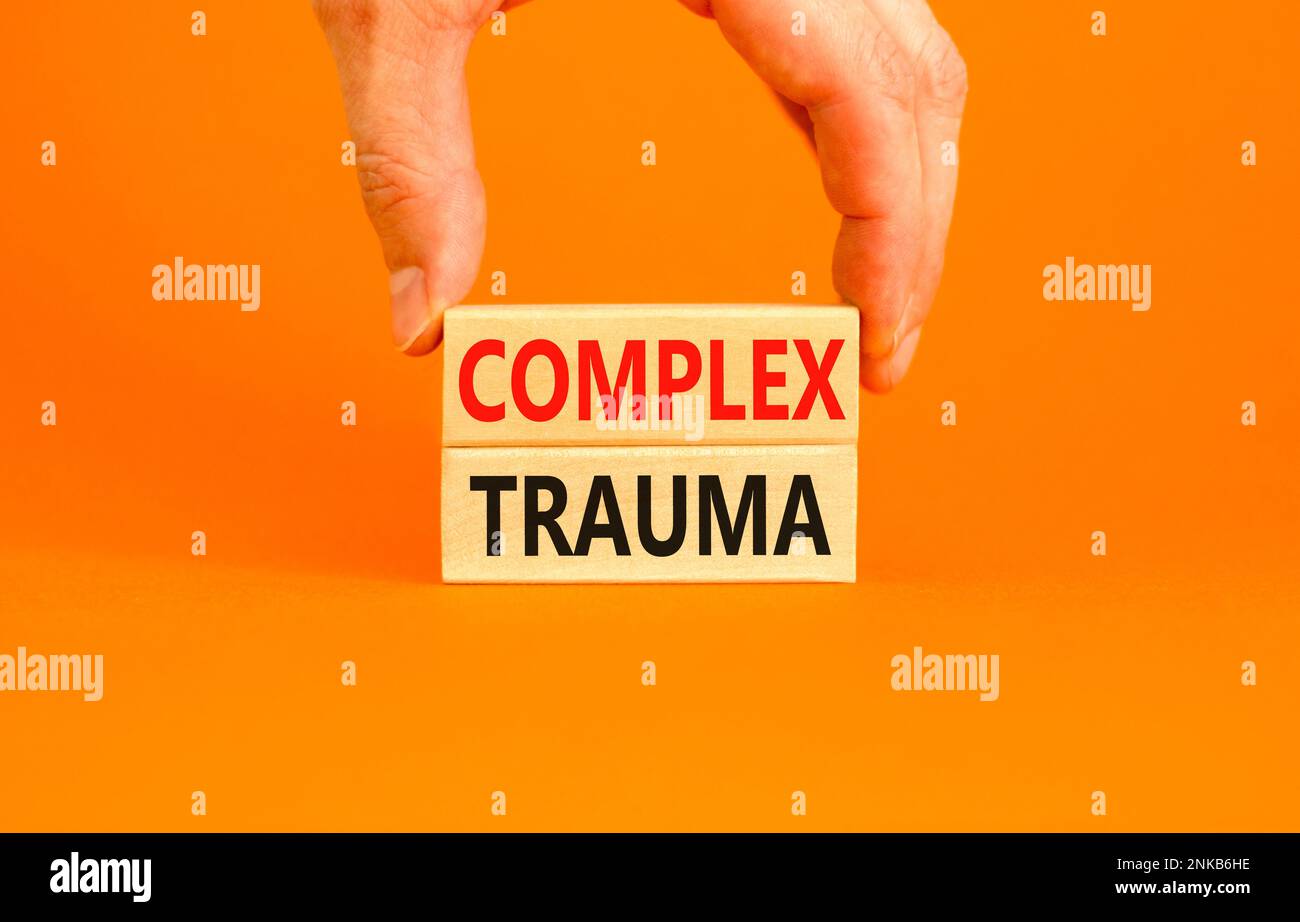Complex trauma symbol. Concept words Complex trauma on wooden block ...