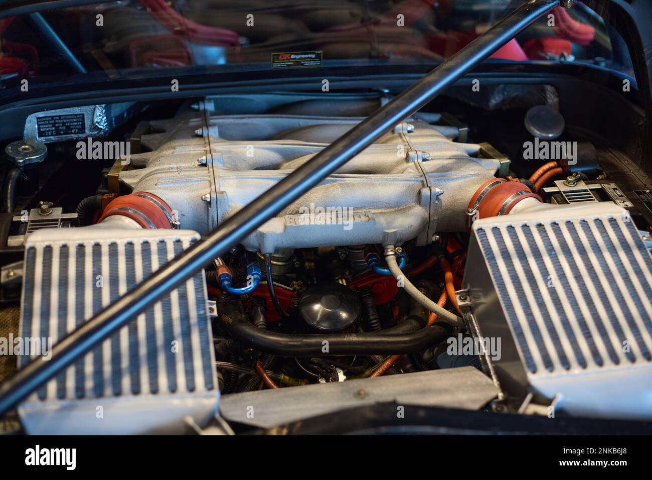 The engine of Ferrari F40, V8, 2,9 l, 478 KM‎, after professional ...