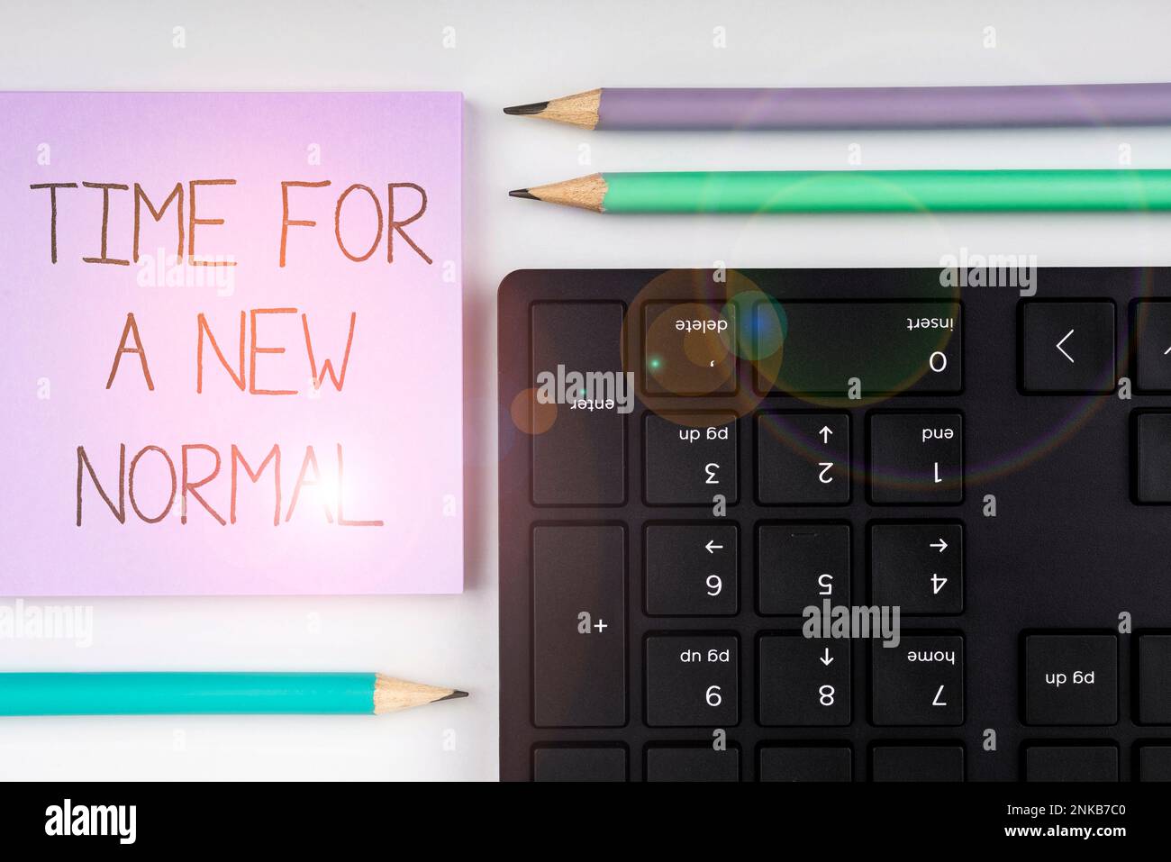 Hand writing sign Time For A New Normal. Business idea Make a big ...