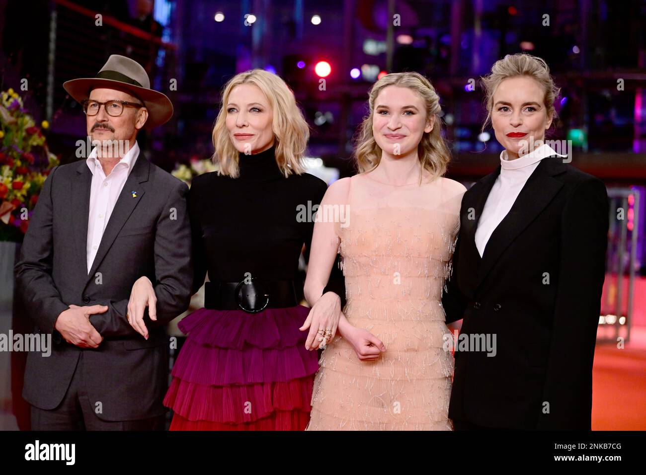Berlin, Germany. 23rd Feb, 2023. Actresses Cate Blanchett (2nd from left), Nina Hoss (r), Sophie ...