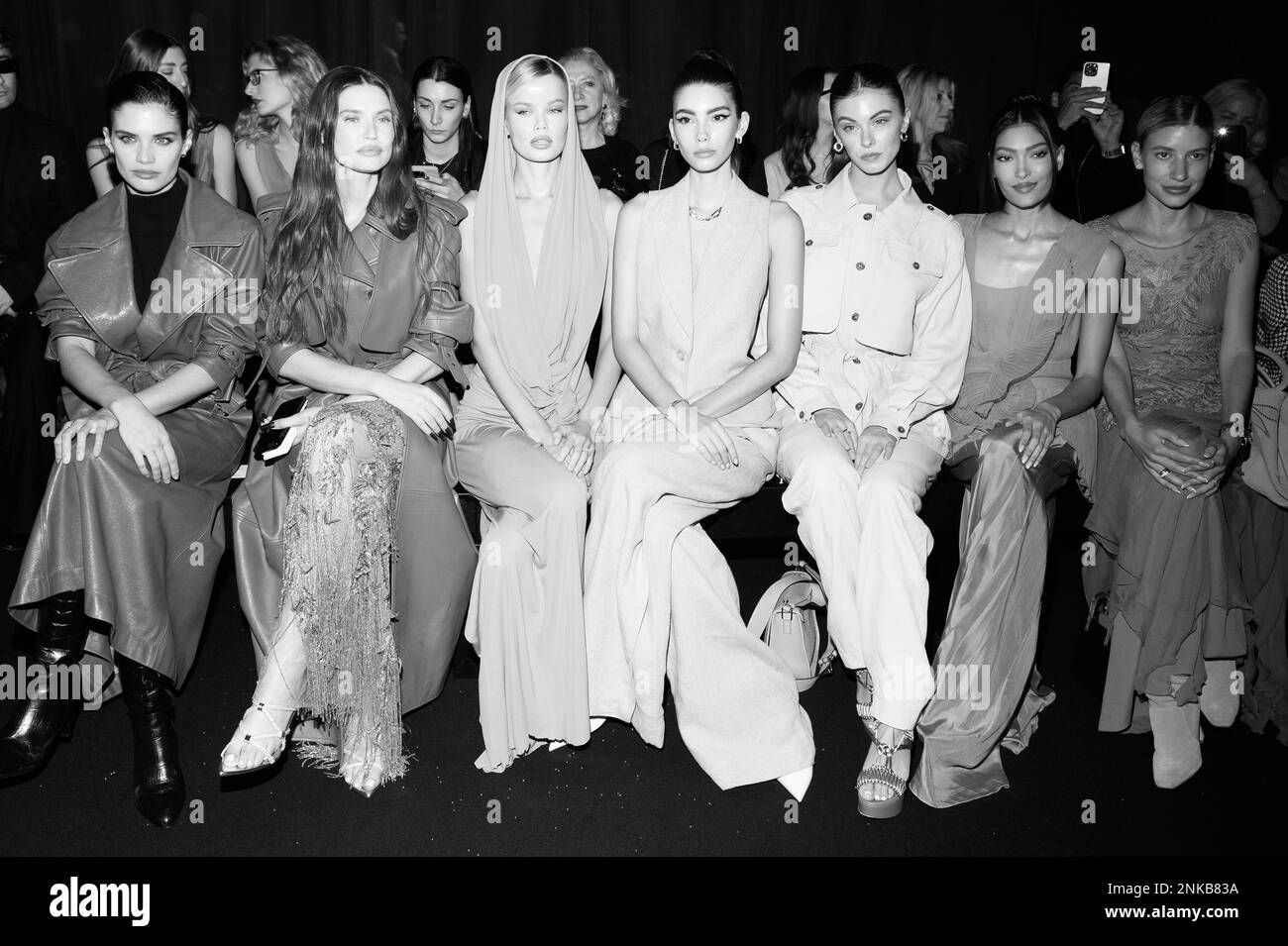 Milan, Italy, 22/02/2023, Sara Sampaio , bianca Balti , Frida Aasen ...