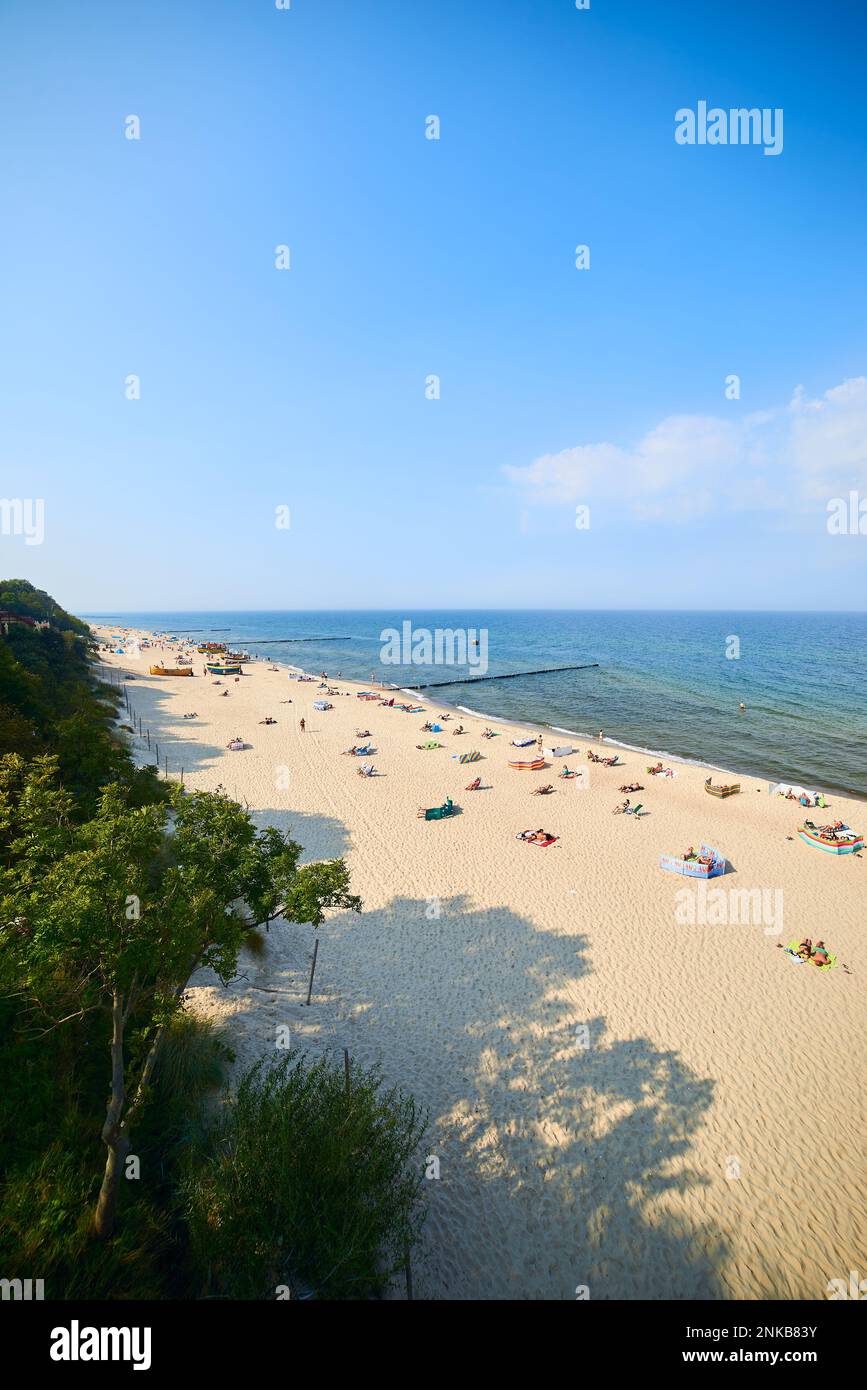 Vacation at the baltic sea coast of Poland in Rewal. High quality photo ...