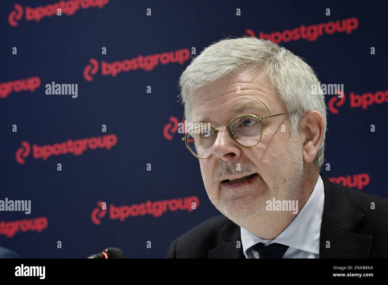 Bpost CEO a.i. Philippe Dartienne pictured during a press conference of ...