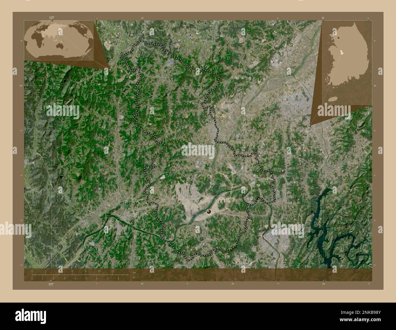 Sejong, metropolitan autonomous city of South Korea. Low resolution ...