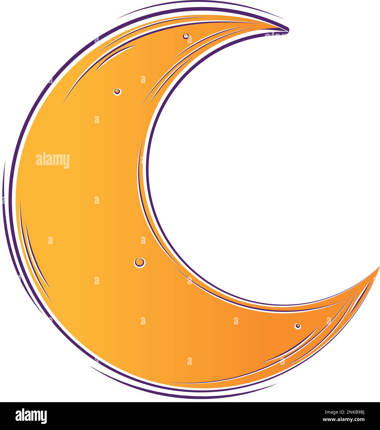 Isolated colored sketch of moon Arab style Vector Stock Vector Image ...