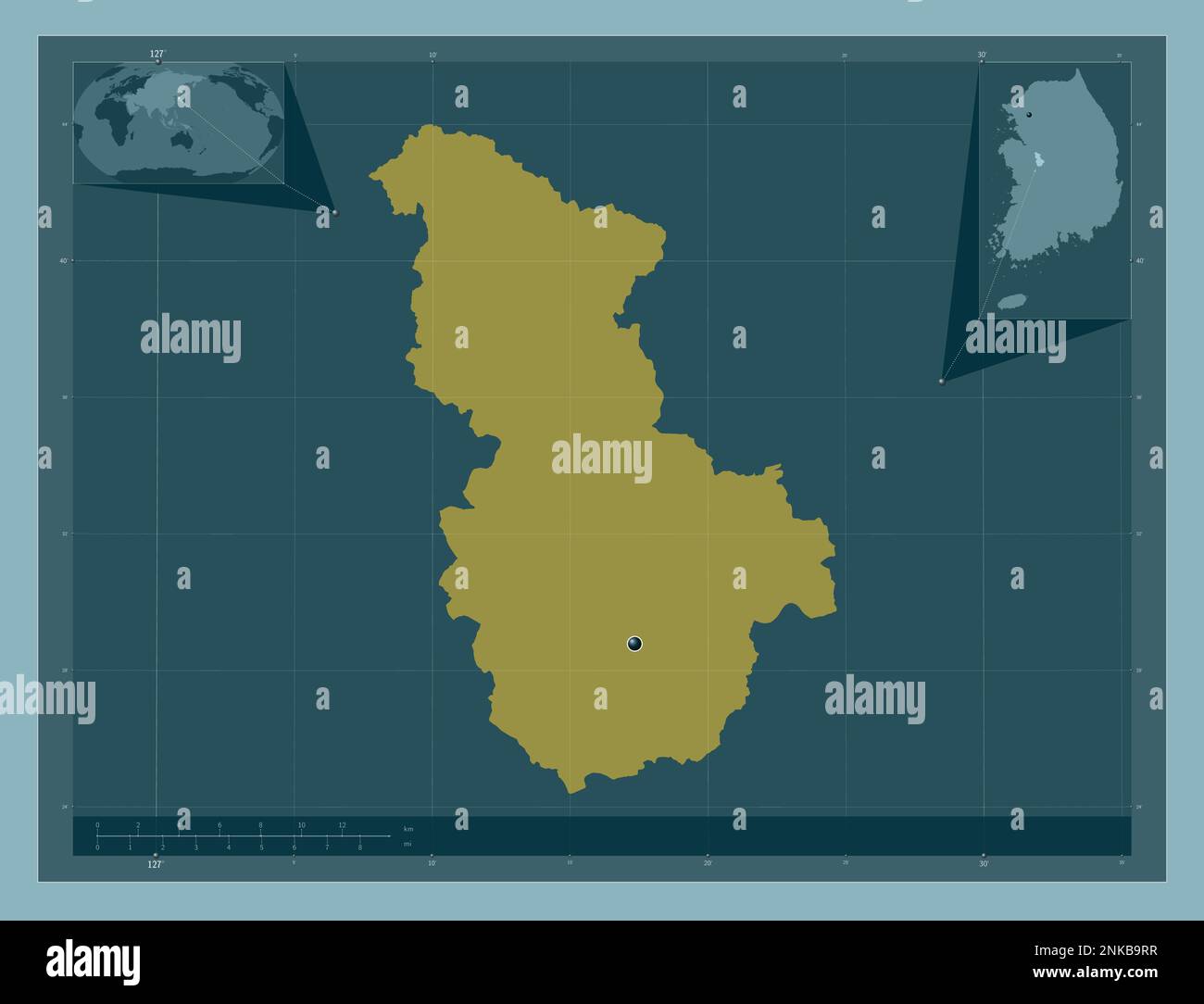 Sejong, metropolitan autonomous city of South Korea. Solid color shape ...