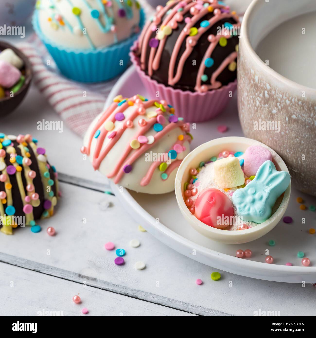 Chocolate bombs hot milk hi-res stock photography and images - Alamy