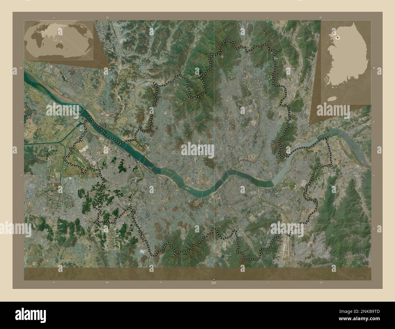 Seoul, capital metropolitan city of South Korea. High resolution ...