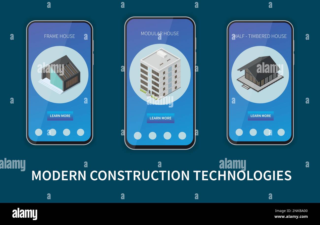 Modular frame building set with real estate mobile app templates ...