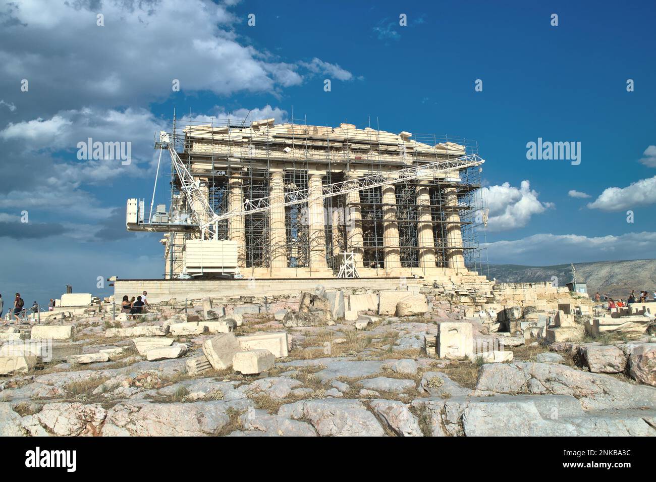 Restoration of Parthenon at Acropolis in Athens Stock Photo - Alamy