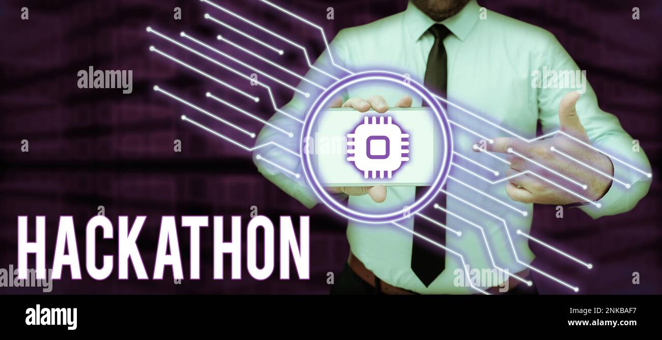 Writing displaying text Hackathon. Internet Concept event where large ... Writing displaying text Hackathon. Internet Concept event where large ...