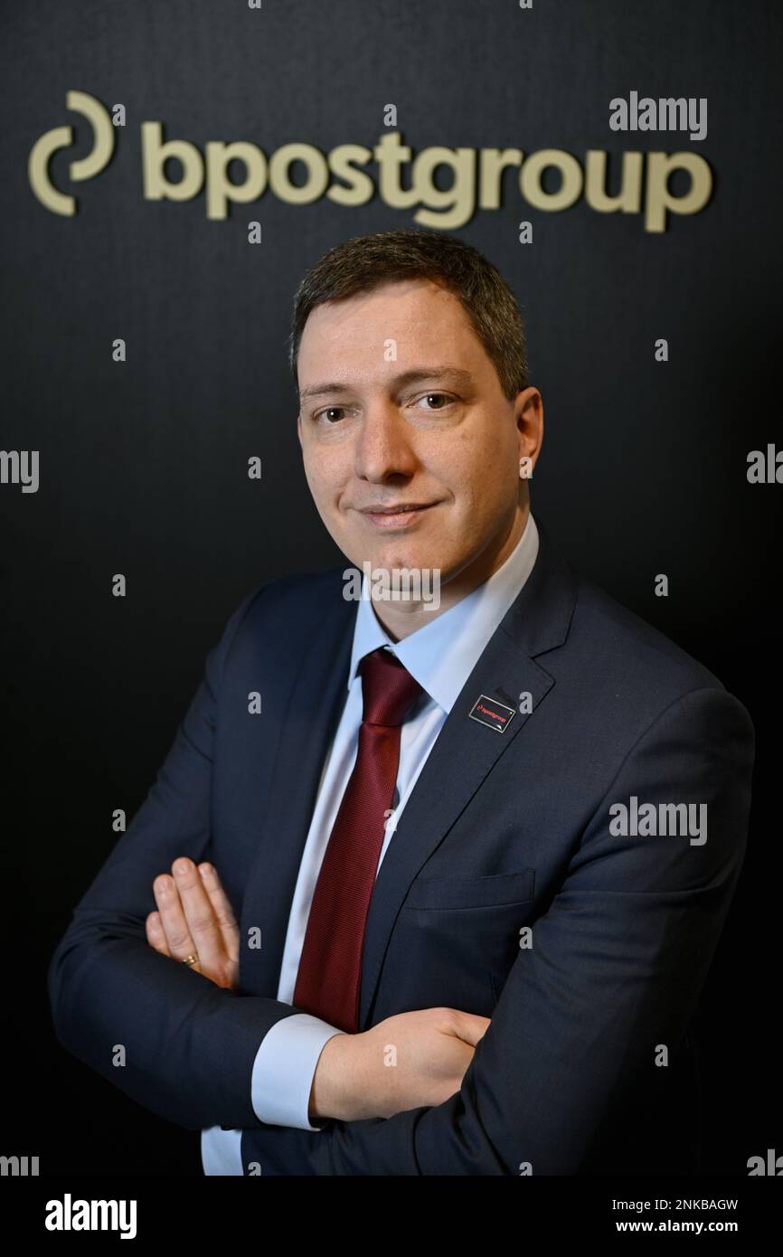Bpost CFO a.i Koen Aelterman poses for the photographer during a press ...