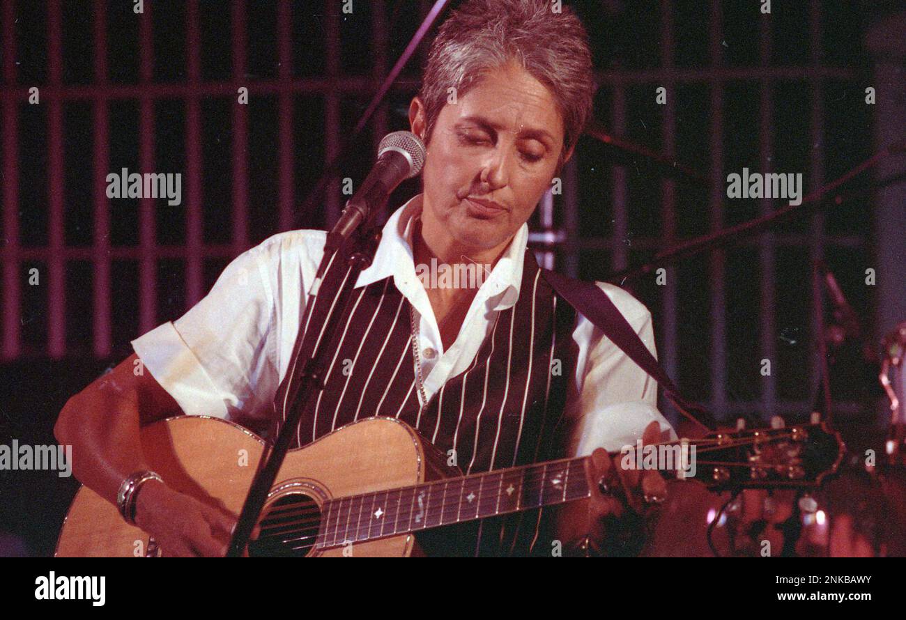 Joan Baez at 1993 Bread & Roses concert, on Alcatraz photos shot 10/30/1993 (Steve Castillo/San ...