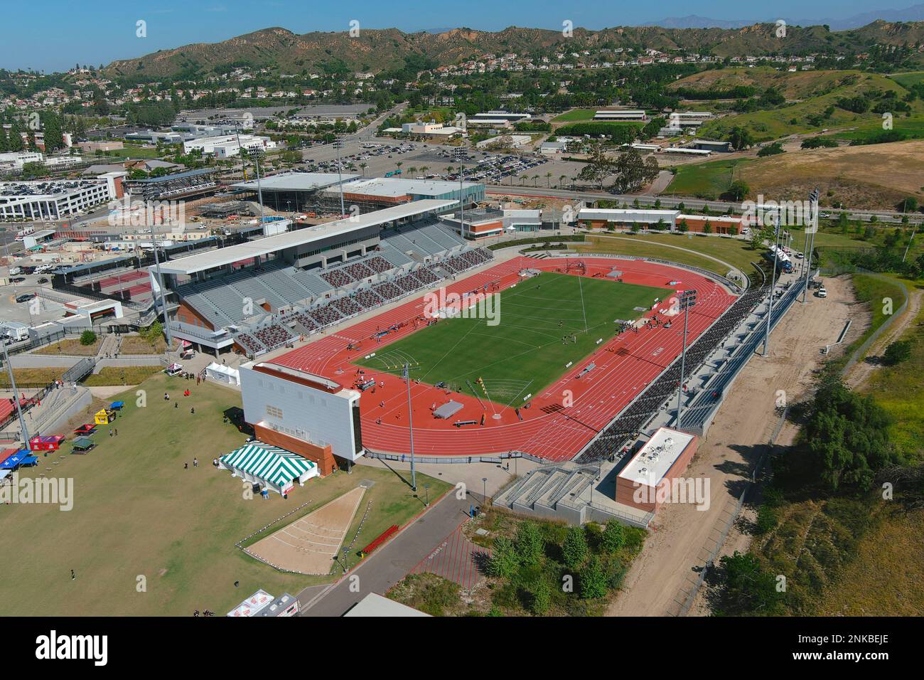 An aerial view of Hilmer Lodge Stadium, the site of the 62nd. Mt. San ...