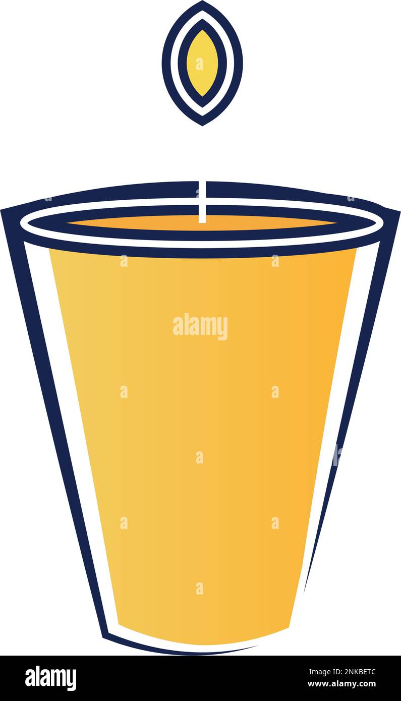 Isolated colored sketch of a candle icon Vector Stock Vector Image ...