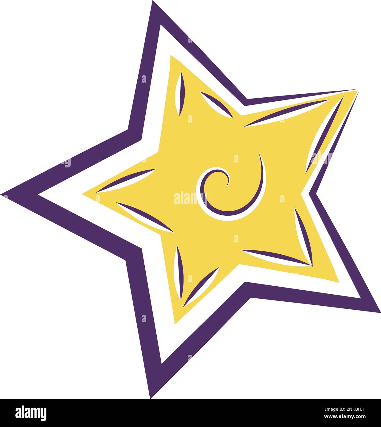 Isolated colored sketch of a star shape Vector Stock Vector Image & Art ...