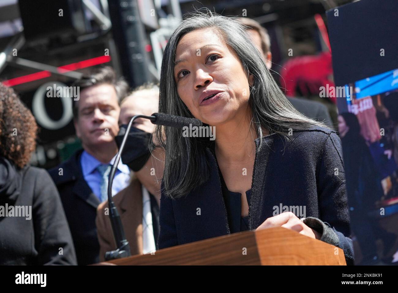 Photo By Ndzstar Maxipx 2022 42022 Deputy Mayor Maria Torres Springer Speaking At A Press 