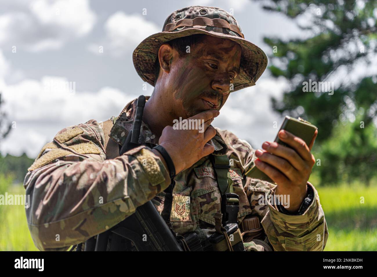 A U.S. Tactical Air Control Party Airman from the 15th Air Support ...