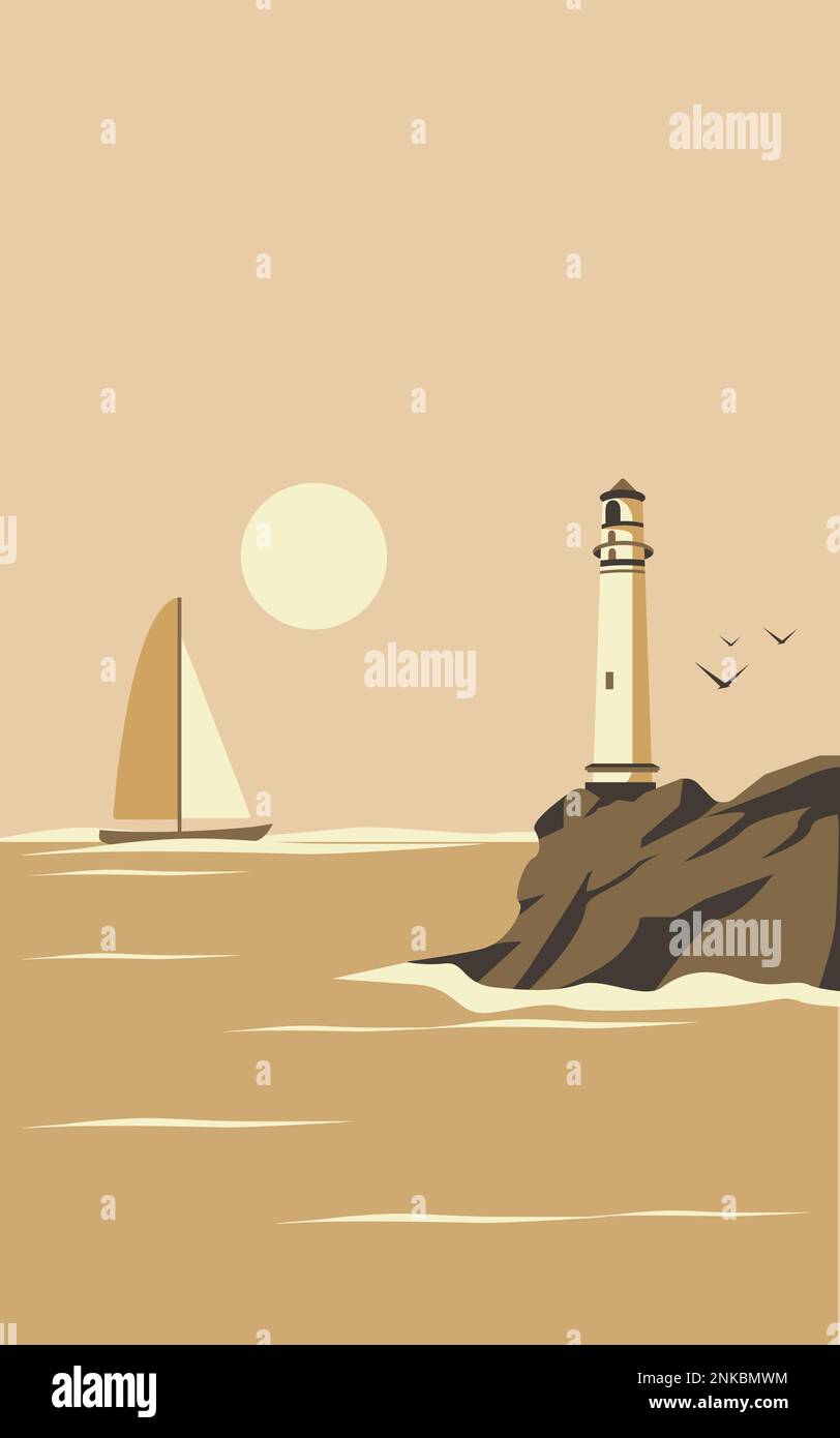 Monochrome lighthouse Stock Vector Images - Alamy