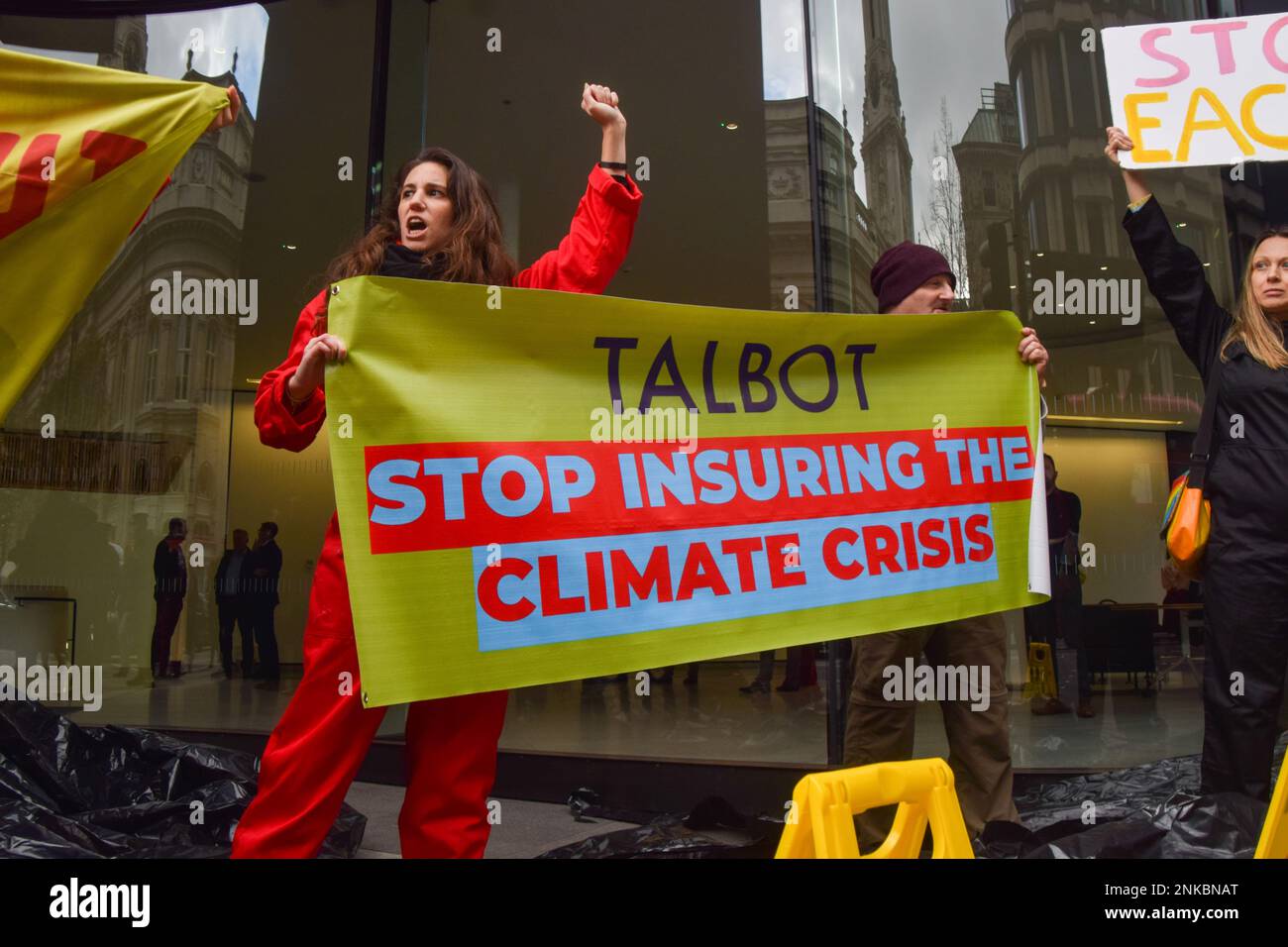 London, England, UK. 23rd Feb, 2023. Protesters outside Talbot ...